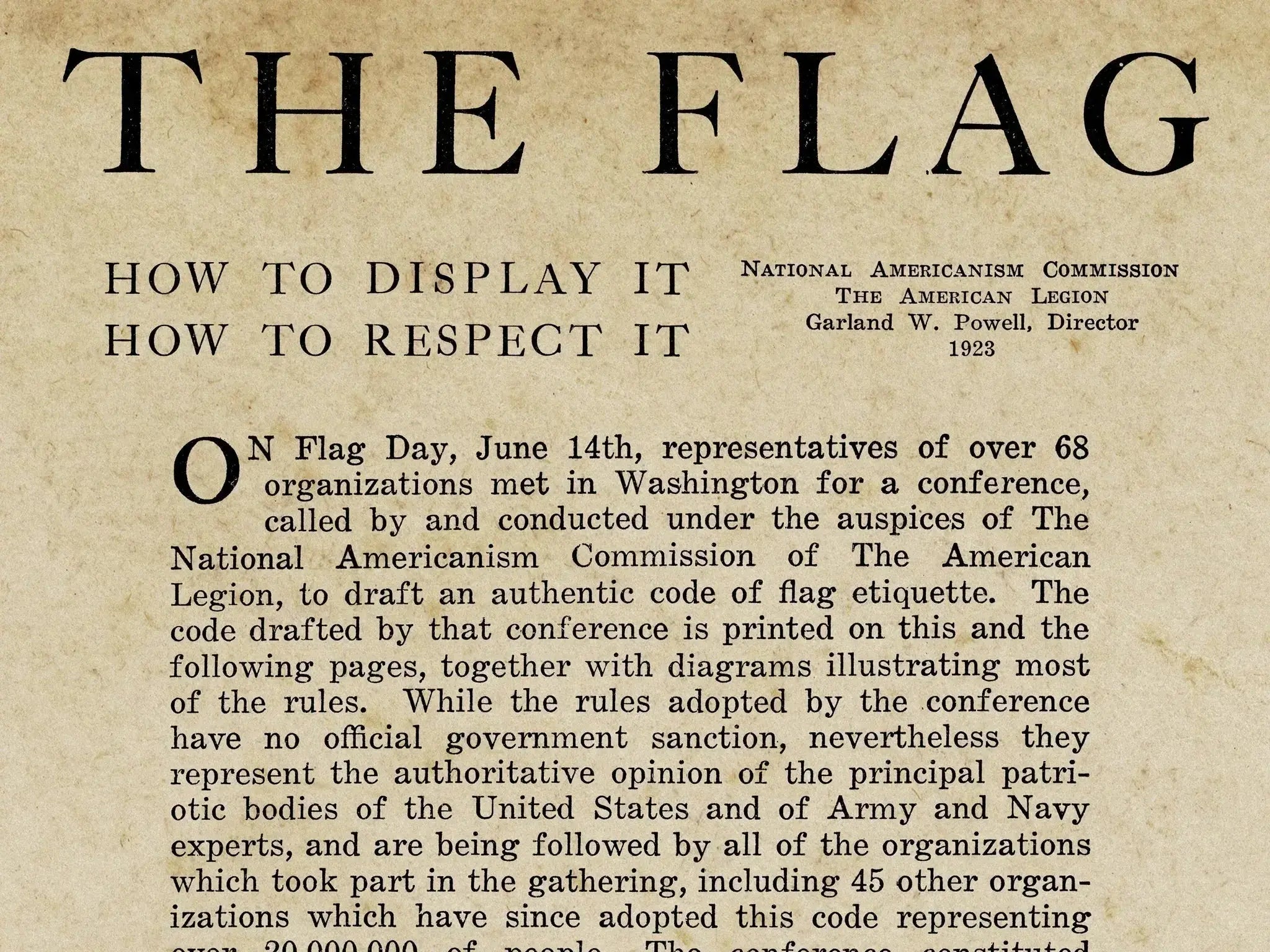 A New Era of Flag Etiquette: Flag Day and the U.S. Flag Code - Federal ...