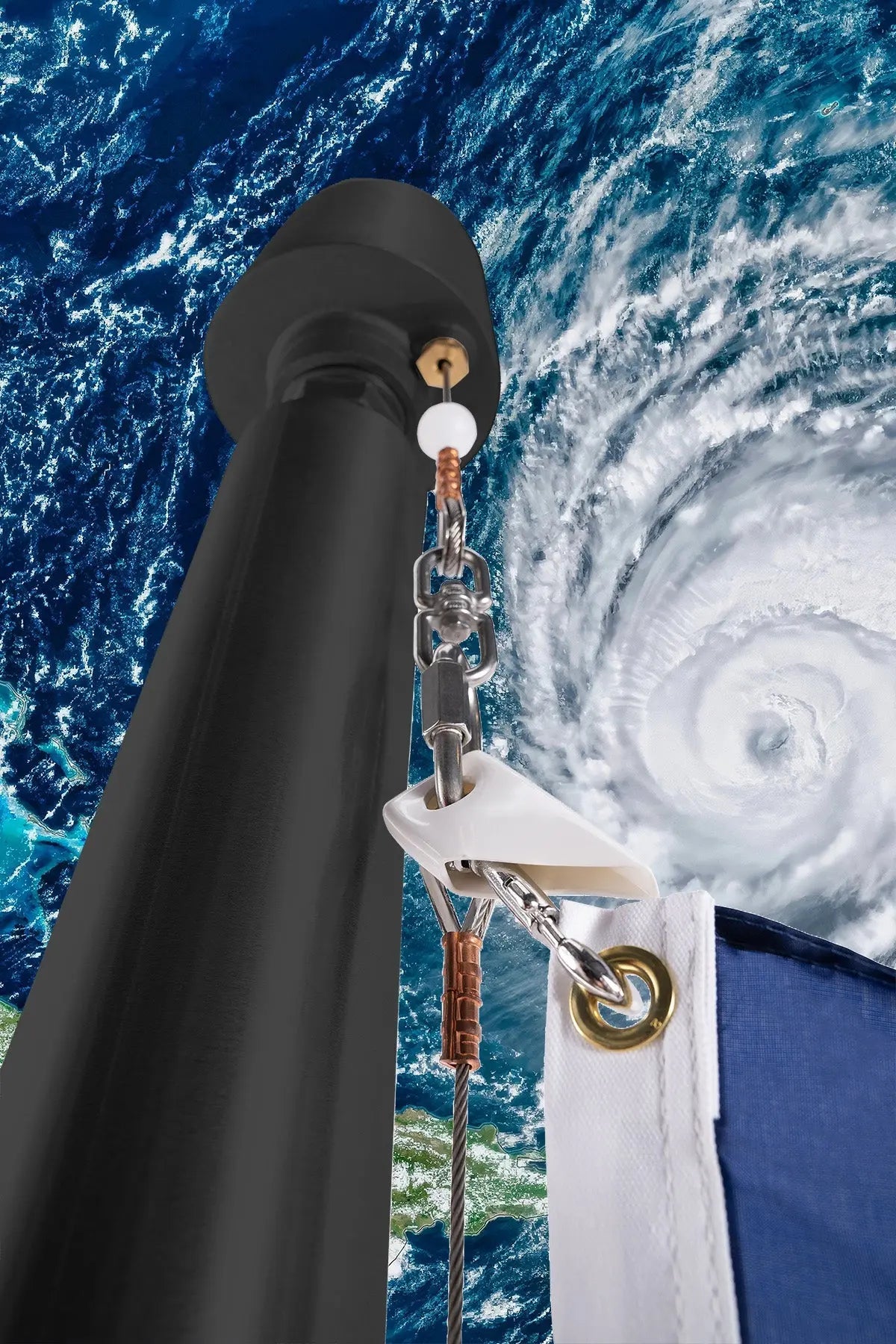 30 ft. Hurricane Series Commercial Flagpole Rated at 150+ mph