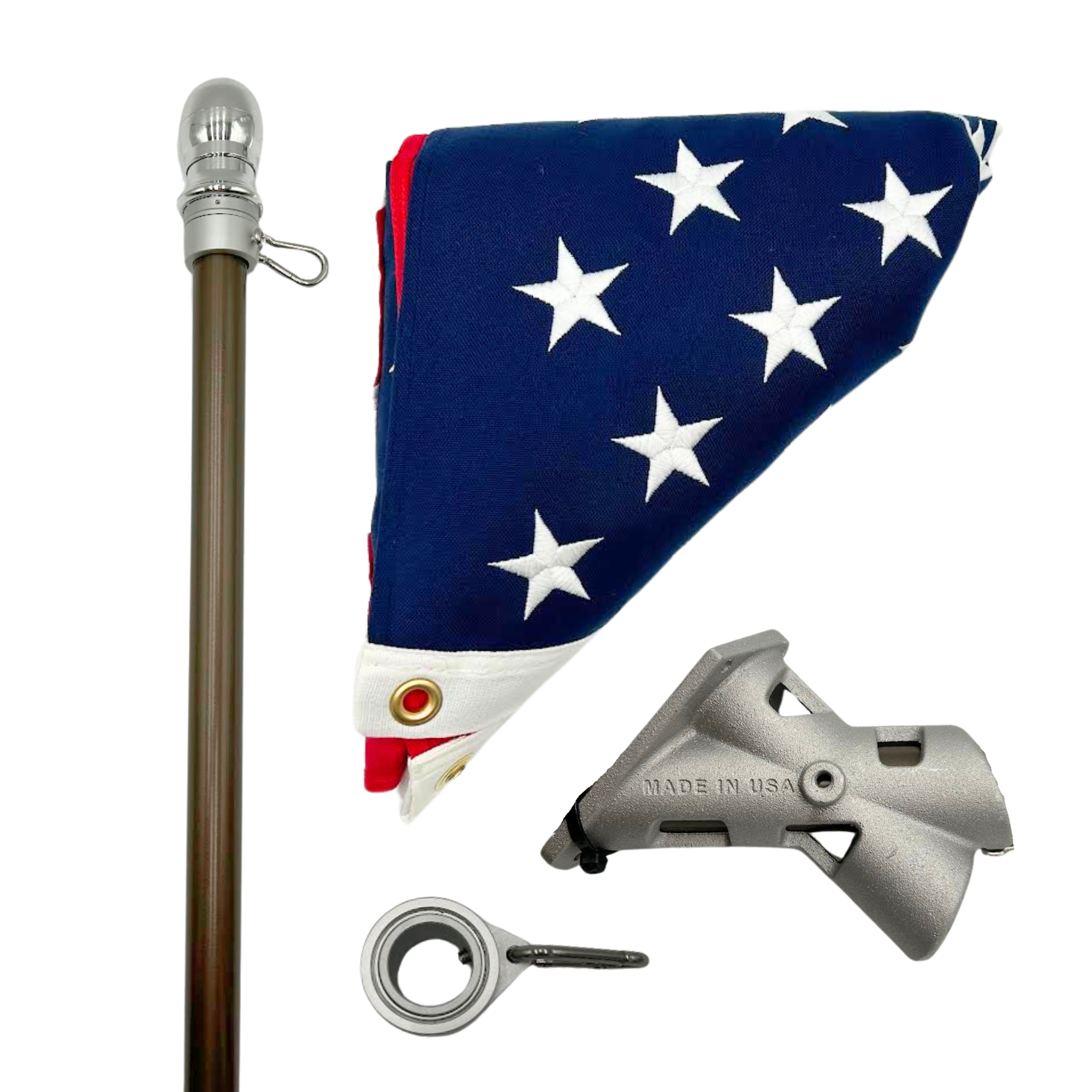 Flag Pole for House - Flagpole Kit with American Flag - Made In USA ...