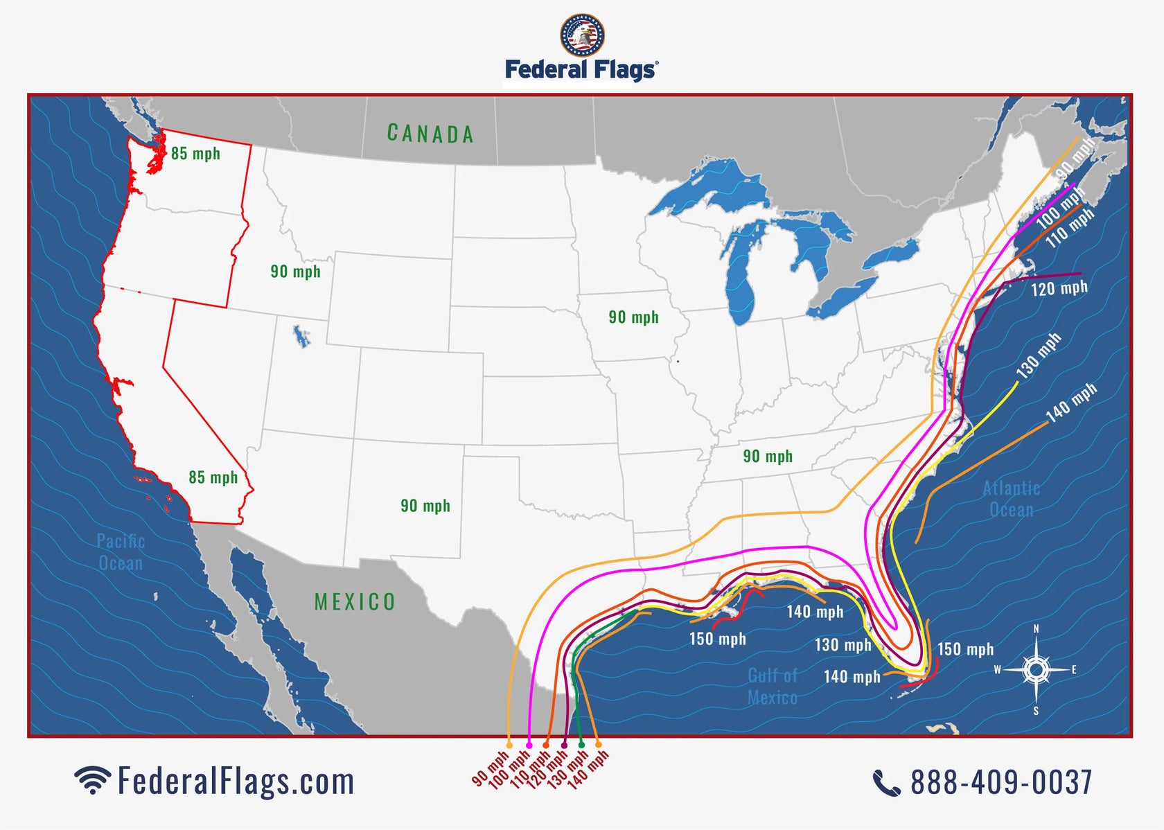 Commercial Flagpoles - Made in USA - Lifetime Shaft Warranty – Federal ...