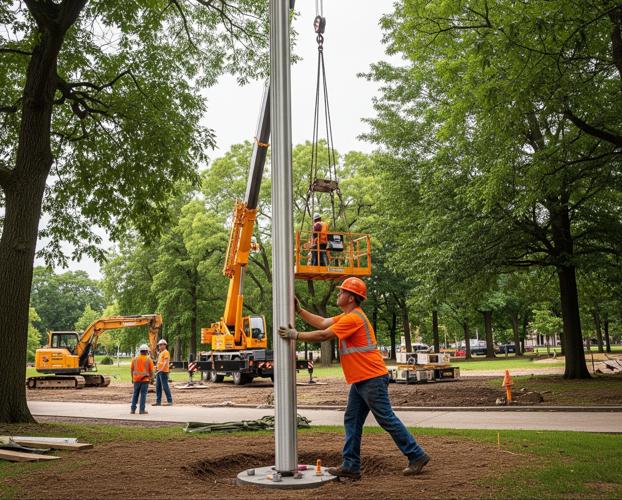 Commercial Flagpoles - Made in USA - Lifetime Shaft Warranty – Federal ...