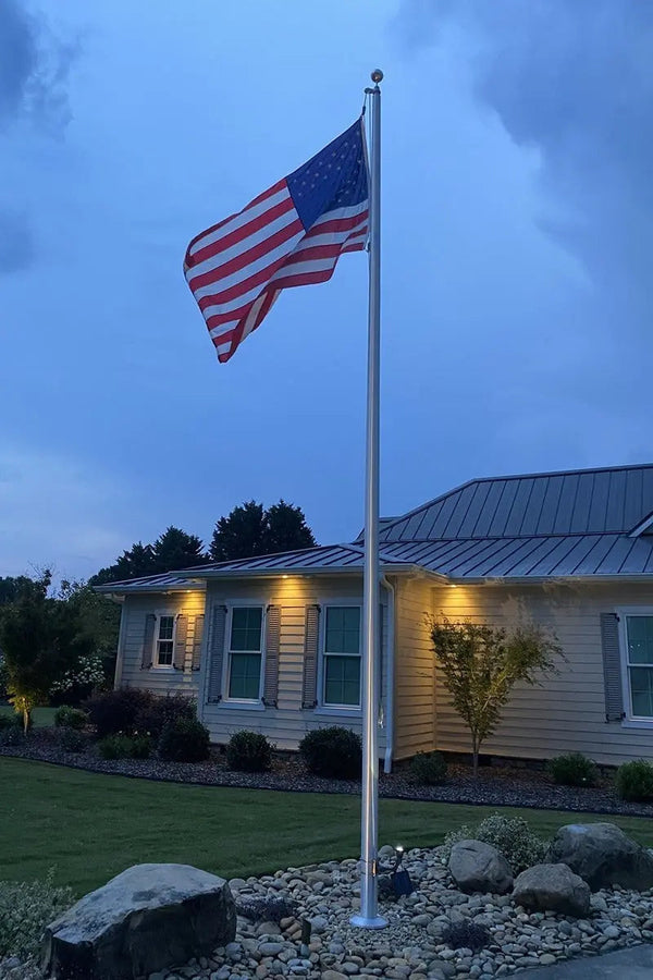 30ft Hurricane Series Commercial Flagpole External Halyard Rated a